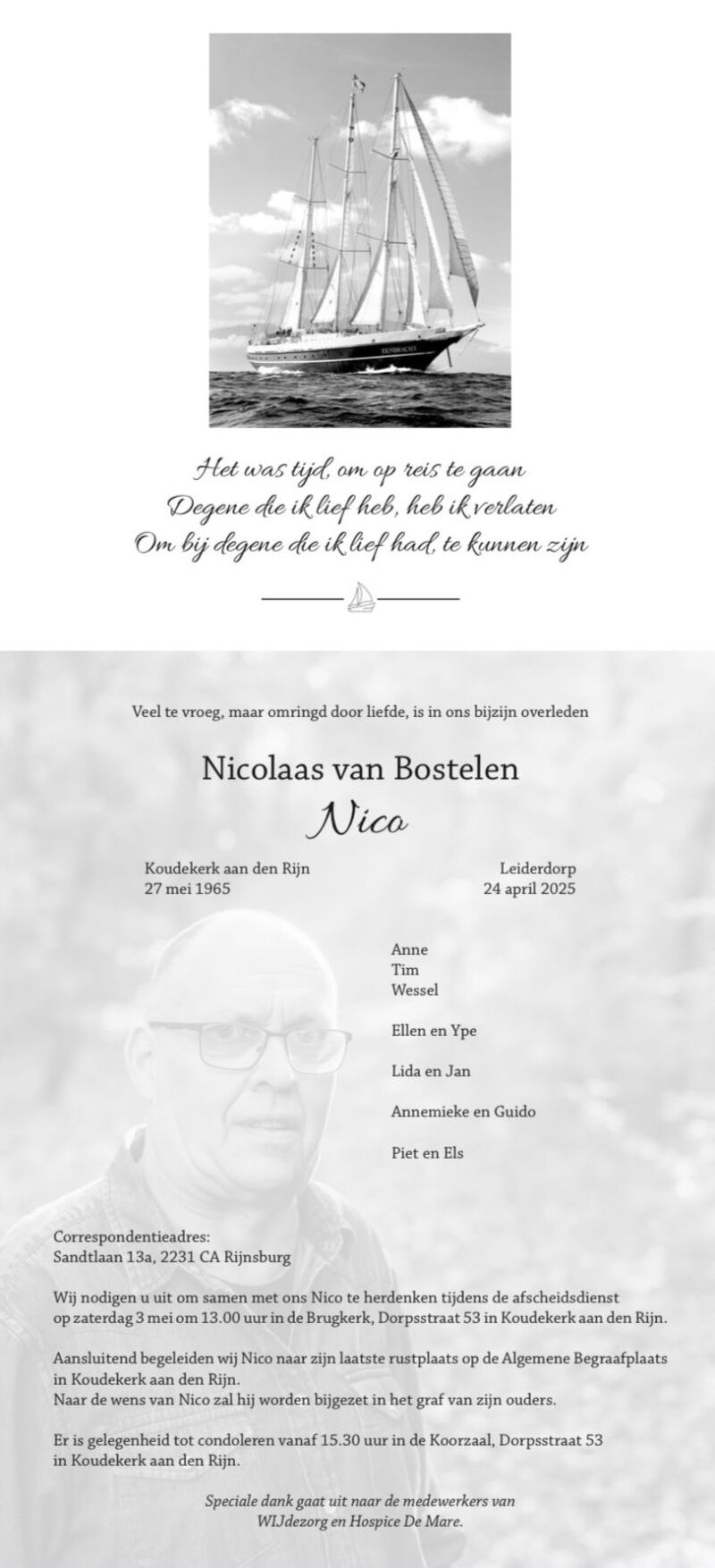 Familiebericht - Nico van Bostelen - Groene Hart Koerier