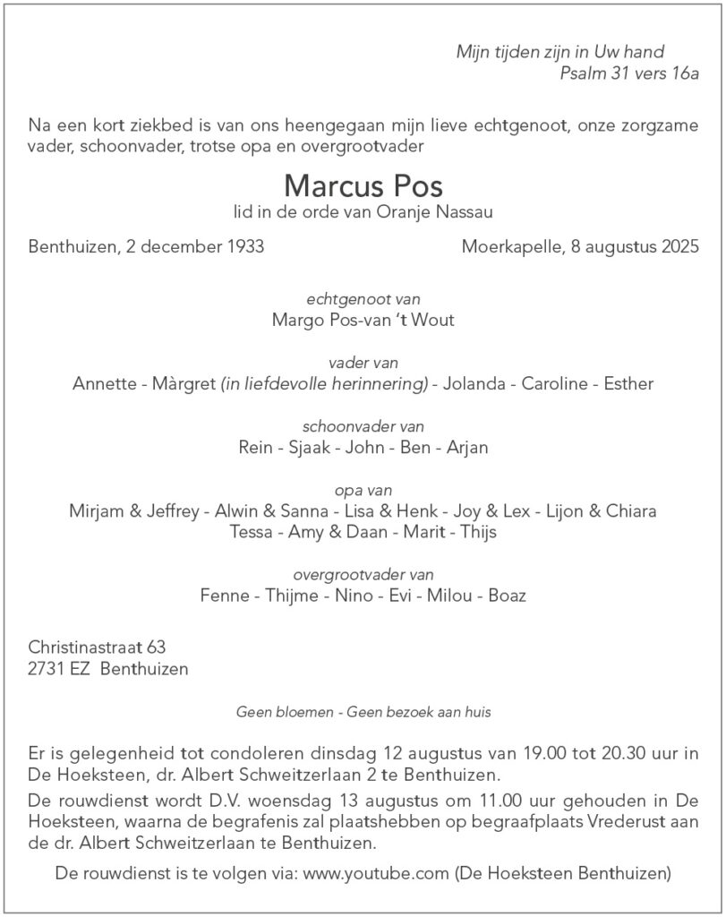 Familiebericht - Marcus Pos - Groene Hart Koerier